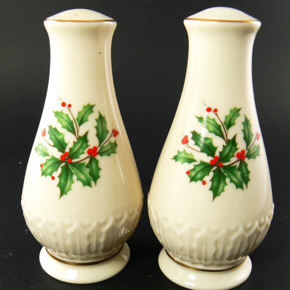 Lenox Christmas Salt And Pepper Shakers